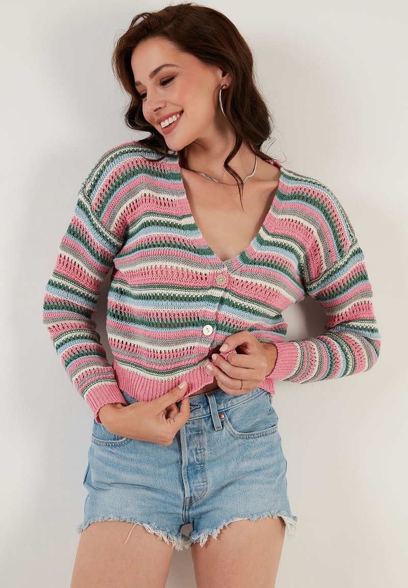 LELA Strickjacke - powder pink/pink - Zalando.de