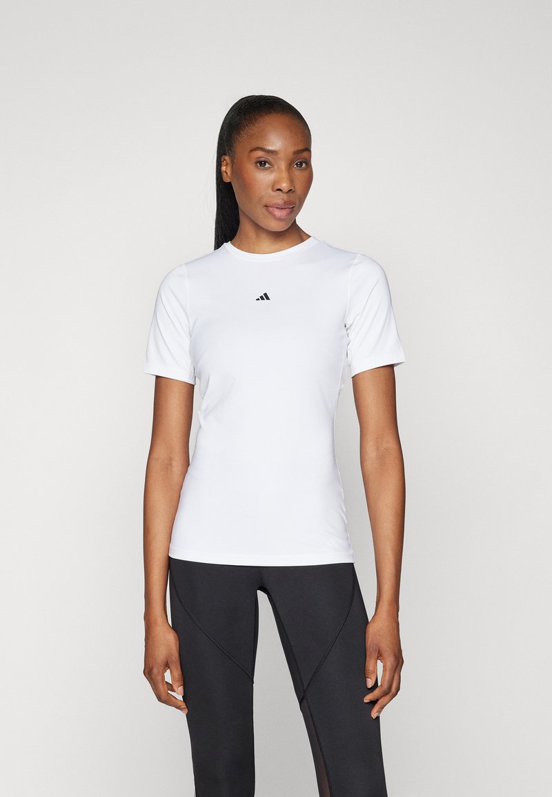 adidas Performance TECHFIT - Sport T-Shirt - white/weiß - Zalando.de