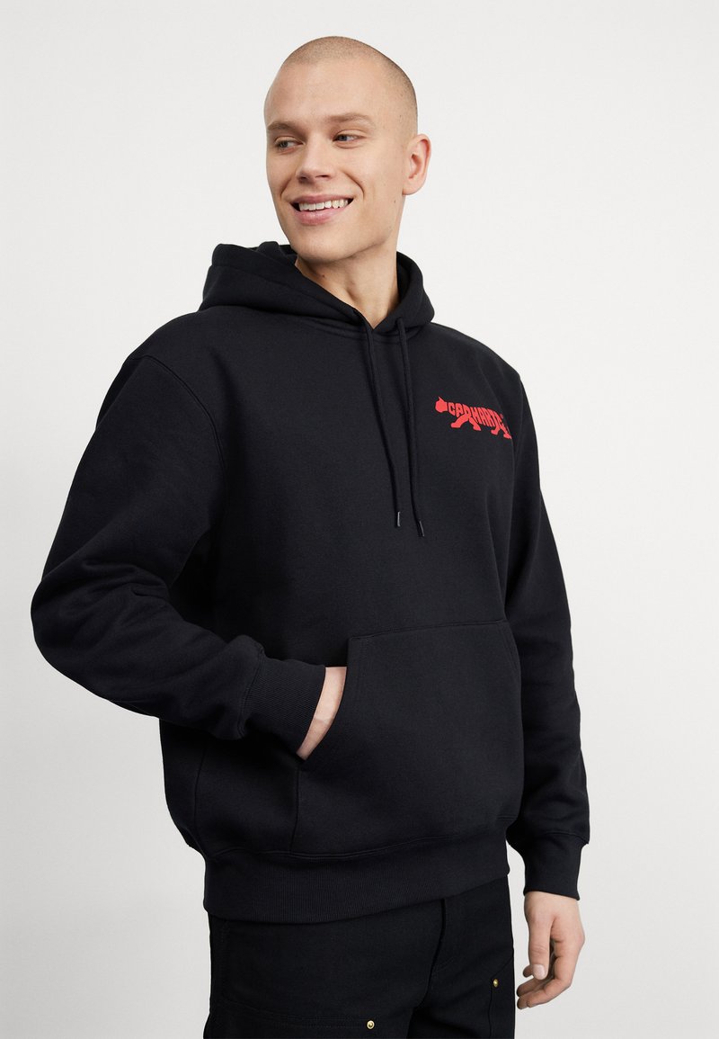 Carhartt WIP HOODED ROCKY SCRIPT - Sweatshirt - black - Zalando.ie