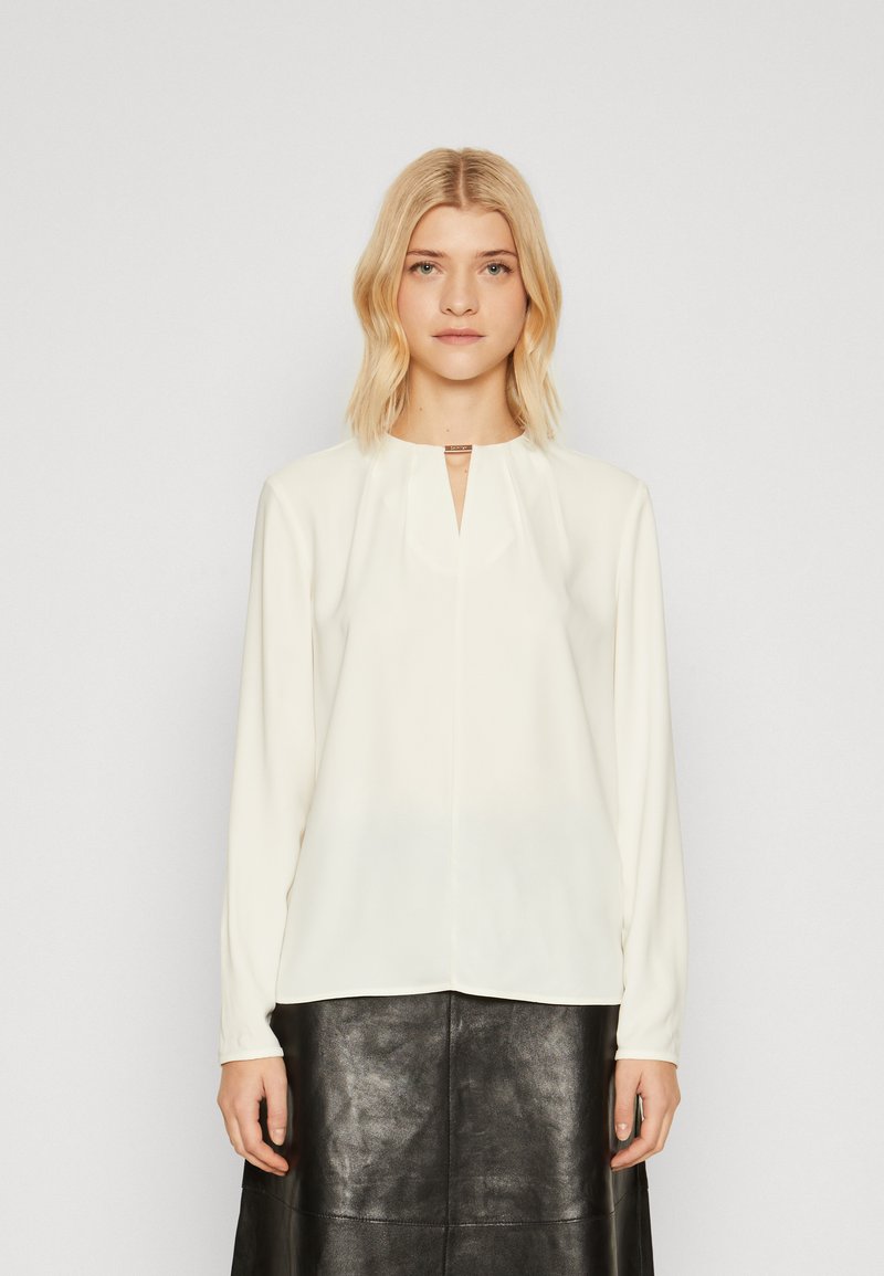 Calvin Klein Long Sleeve Blouse Long Sleeved Top Vanilla Ice Off