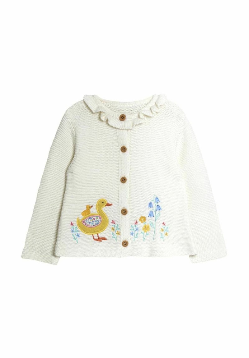 JoJo Maman Bébé REGULAR FIT - DUCK FLORAL APPLIQUÉ - Cardigan - cream ...