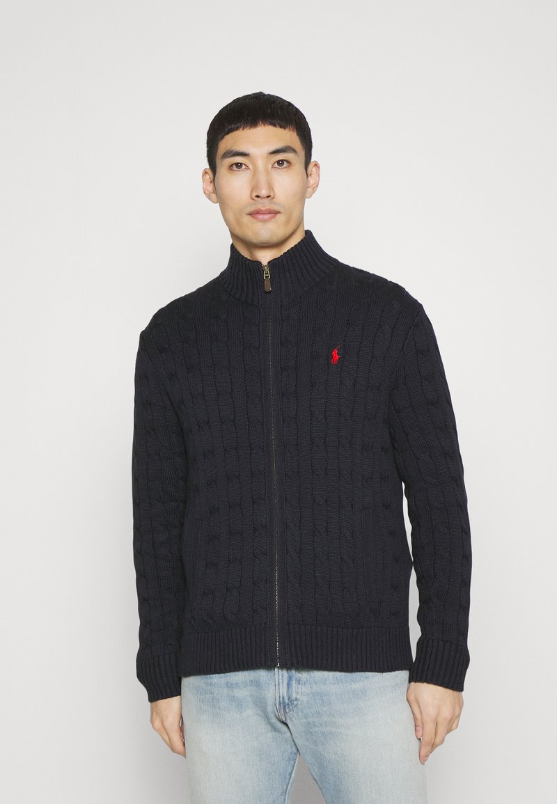 Polo Ralph Lauren LONG SLEEVE FULL ZIP - Cardigan - hunter navy/dark blue - Zalando.ie