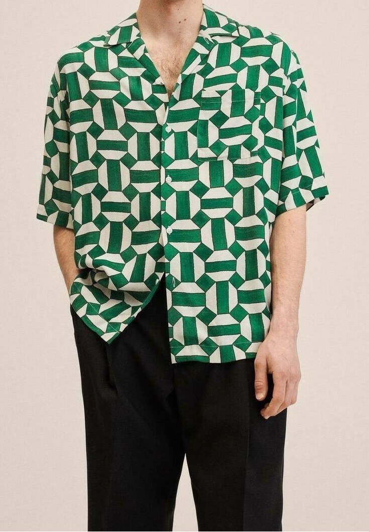 Mango Košile - green/zelená - (Pre-owned) - Zalando.cz