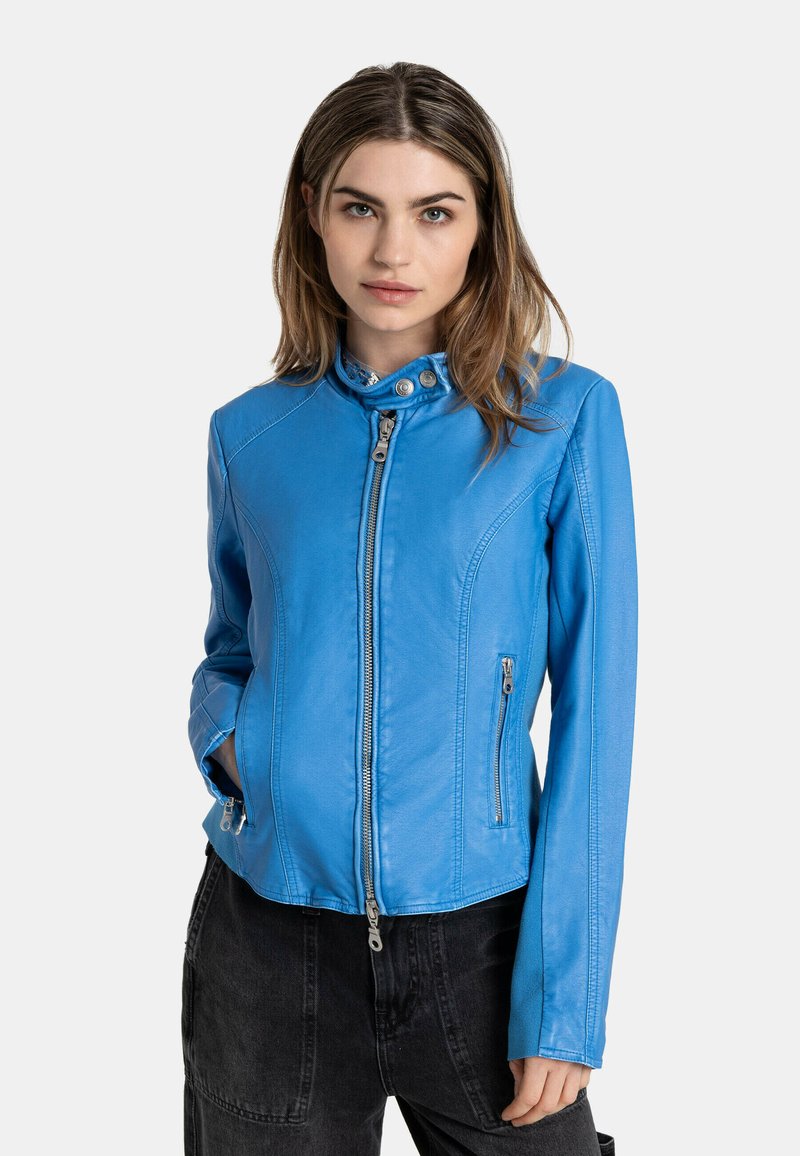 Free People MAX - Faux leather jacket - blue - Zalando.de