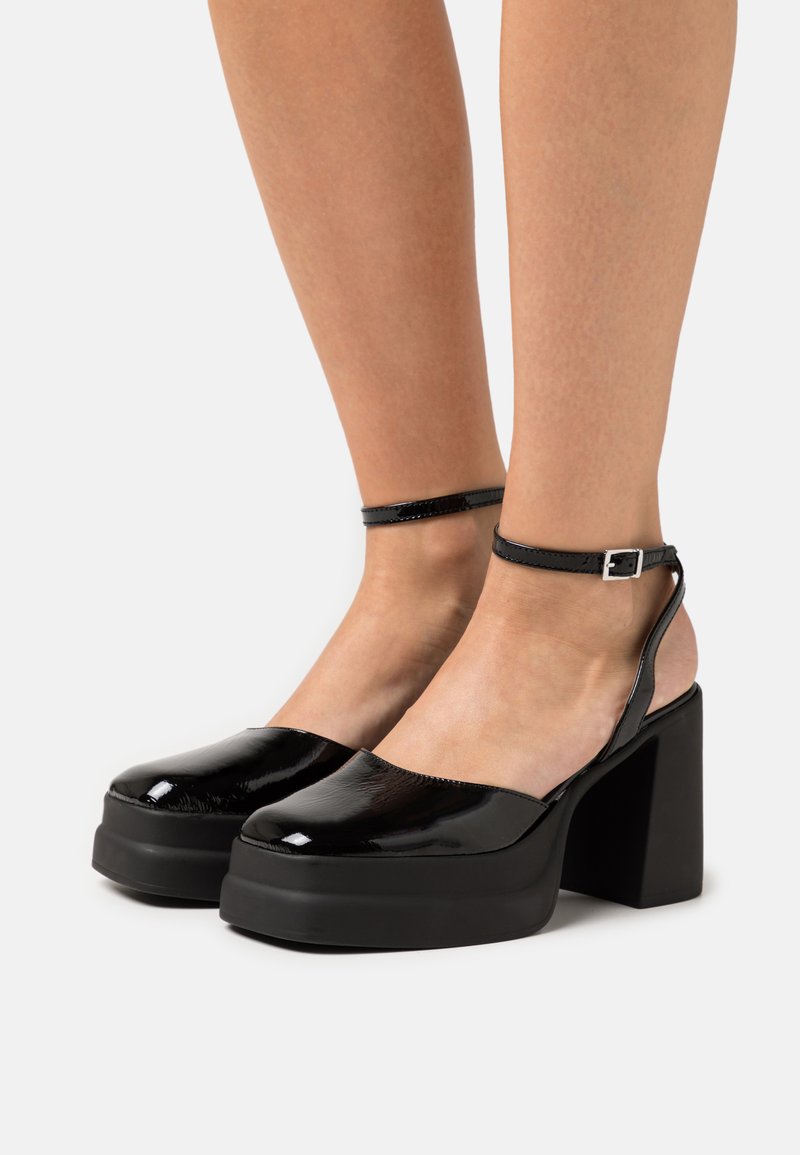 Free People DOUBLE STACK PLATFORM - Platoo-avokkaat - black/musta ...