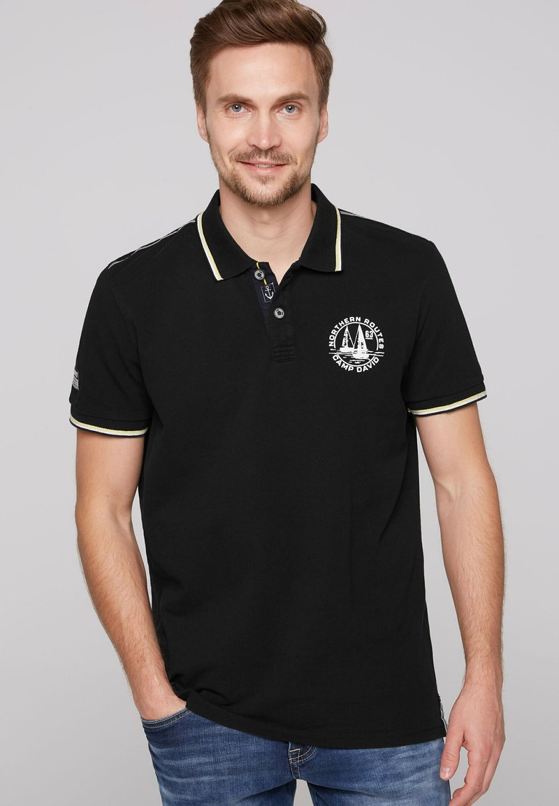 Camp David Polo shirt - black - Zalando.ie