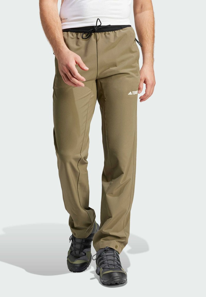 Adidas Terrex LITEFLEX HIKING - Tracksuit bottoms - olive strata/olive ...