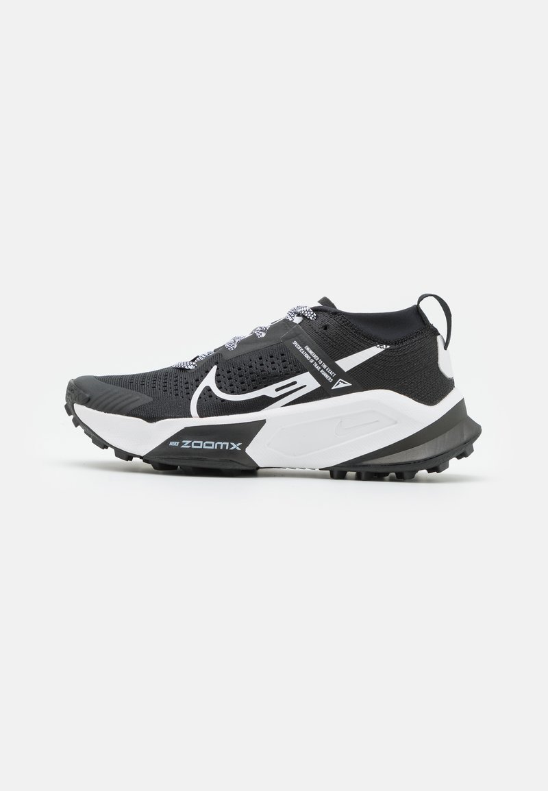 Nike Performance ZOOMX ZEGAMA TRAIL - Trail running shoes - black/white ...