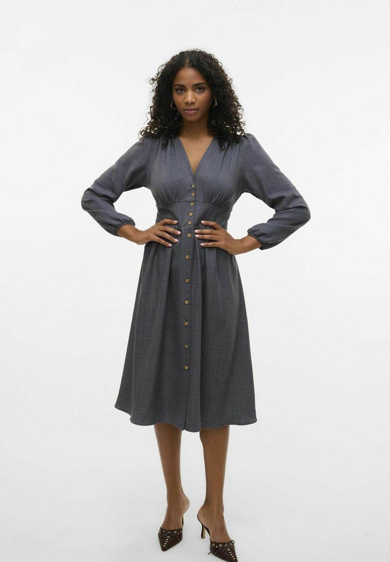 Vero Moda VMMELANEY Midi - Freizeitkleid - shale/blaugrau - Zalando