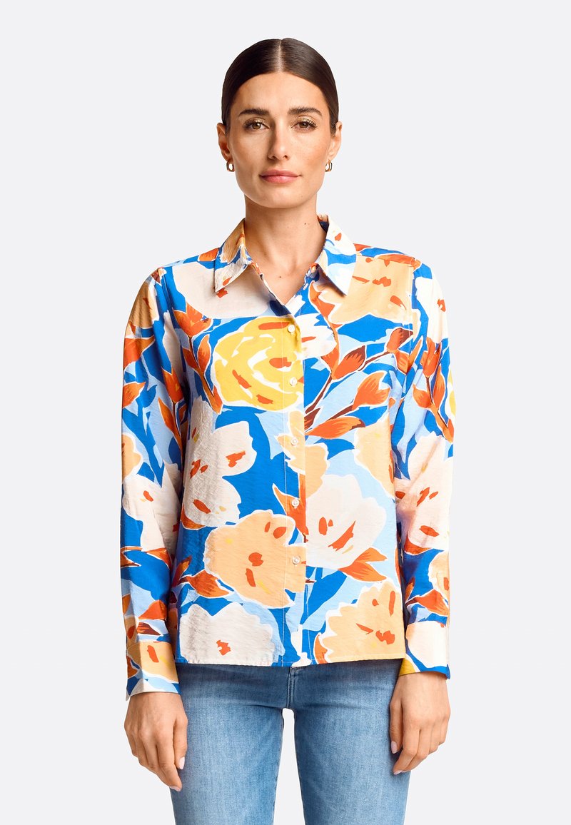 Rich & Royal MIT FLORALEM - Gombos blúz - azzure blue/kék - Zalando.hu