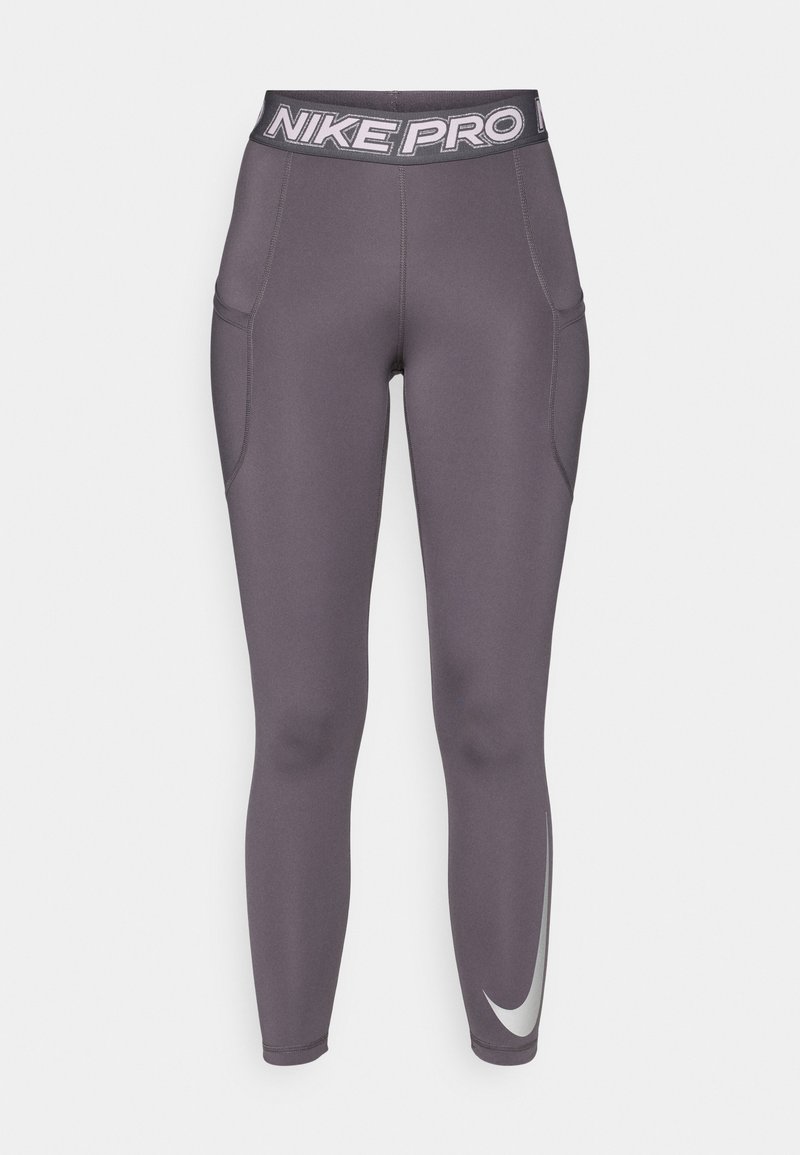 Nike Performance 7/8 - Legíny - thunder grey/pink foam/white/sivá ...