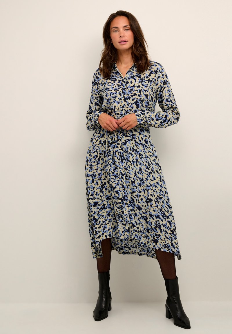 Kaffe Shirt dress - blue sand graphical dot/blue - Zalando.ie