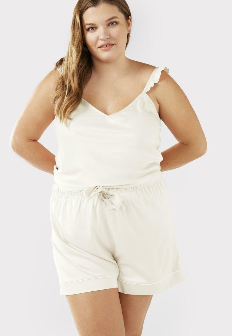 Chelsea Peers CURVE IVORY FRILL TRIM CAMI SHORT - Pyjama set - off ...