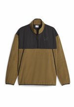 Puma CLASSICS UTILITY HALF-ZIP - Felpa in pile - chocolate chip/marrone ...