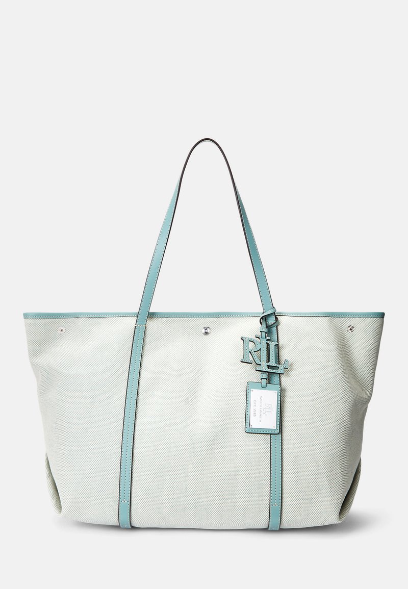 Lauren Ralph Lauren CANVAS & LEATHER LARGE EMERIE TOTE - Shopping bag ...