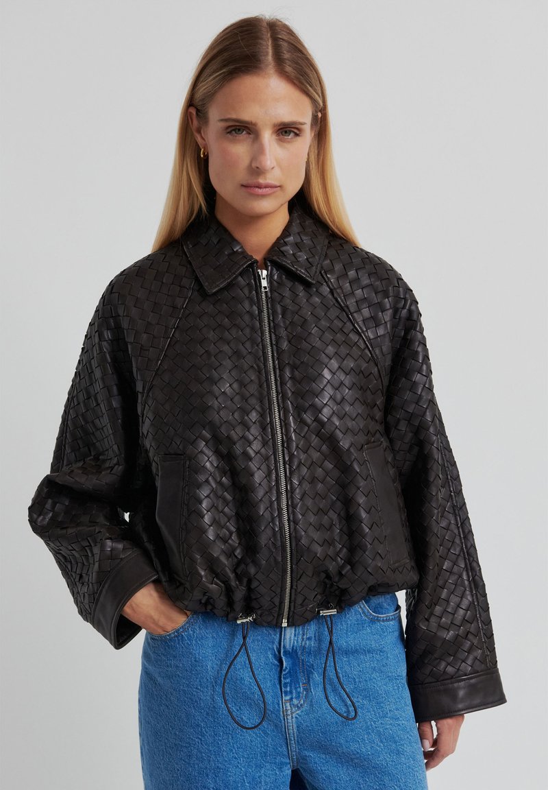 Second Female VERMONT - Lederjacke - chocolate torte/braun - Zalando
