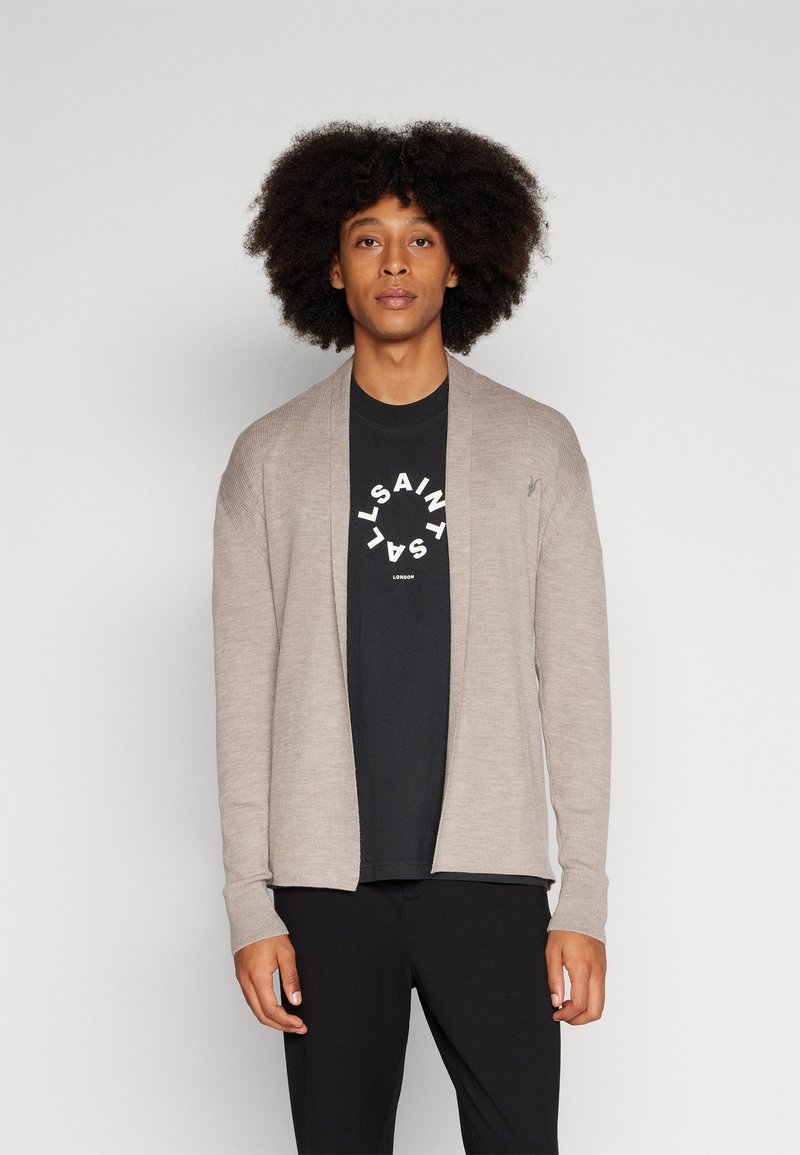 AllSaints MODE OPEN CAR - Cardigan - stone taupe marl/taupe - Zalando.ie