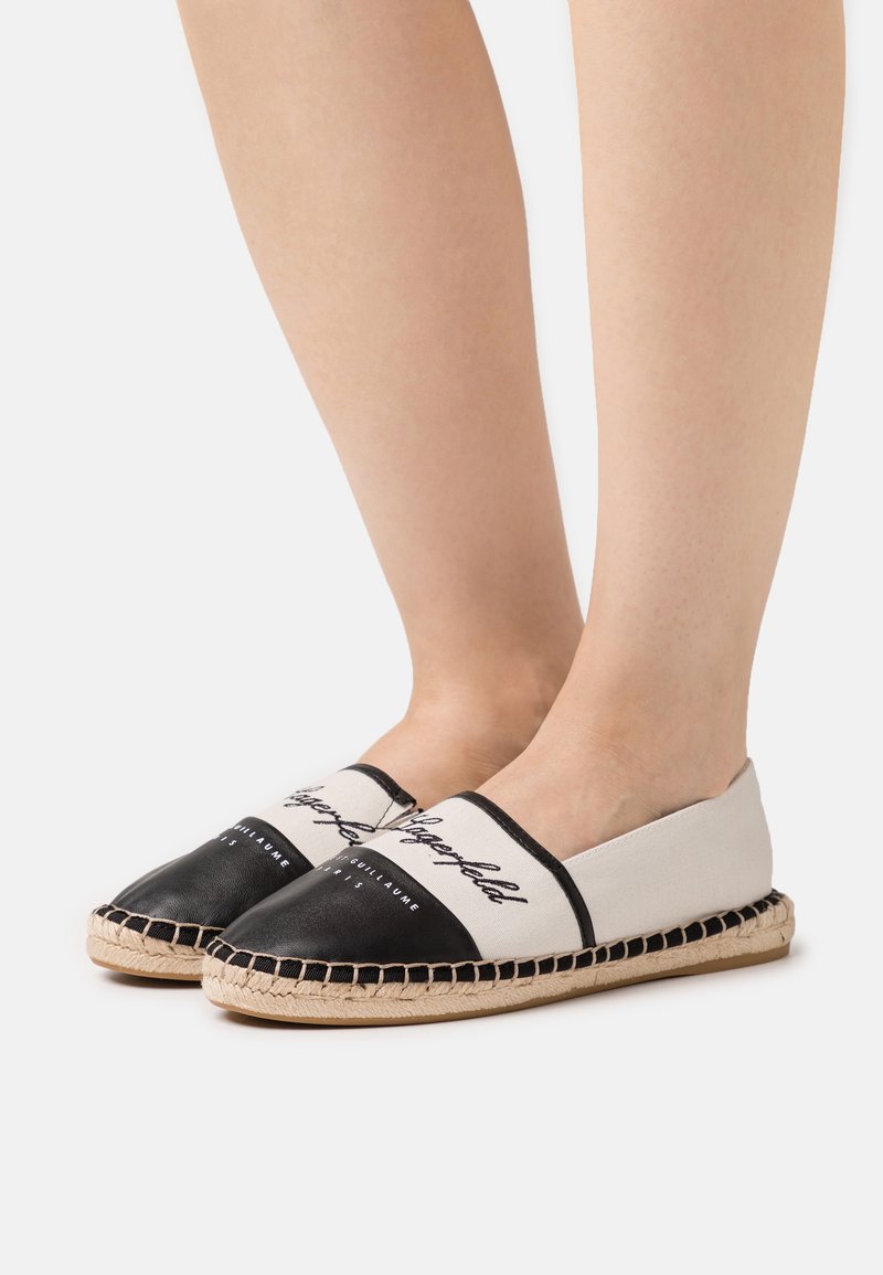 KARL LAGERFELD KAMINI HOTEL SLIP ON - Espadrille - white/black/weiß - Zalando.de