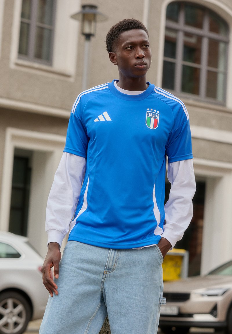 adidas Performance ITALY FIGC HOME FAN - Print T-shirt - blue - Zalando.ie