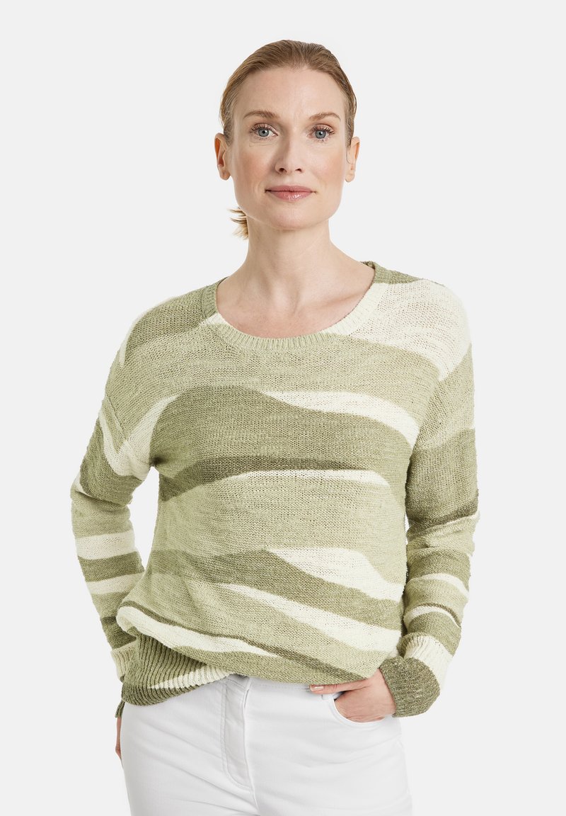 Gerry Weber RUNDHALS MIT ÜBERSCHNITTENEN SCHULTERN - Trui - reed beige ...