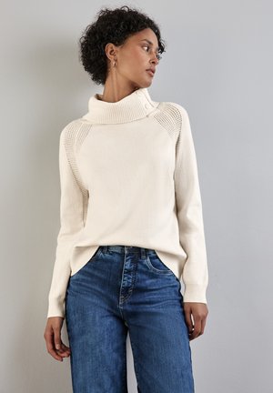 Oui Pullover - light beige mel/beige chiné - ZALANDO.FR