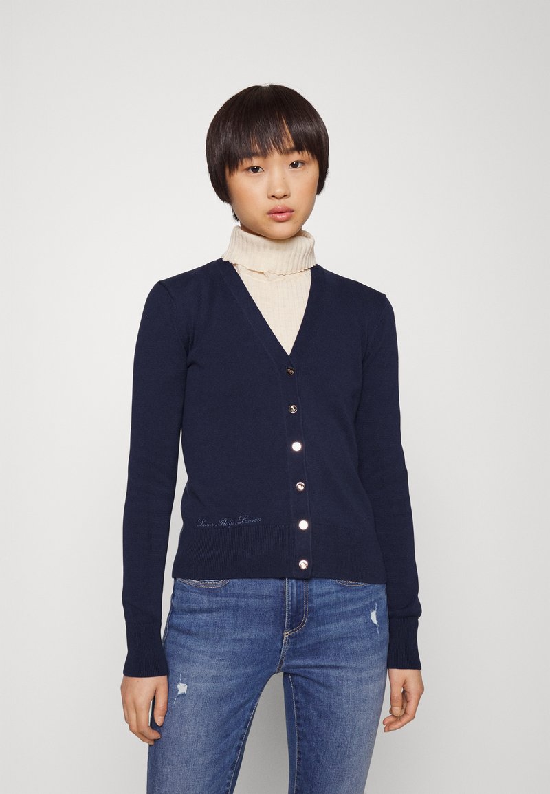 Lauren Ralph Lauren Petite DENZEL LONG SLEEVE - Cardigan - refined navy/dark blue - Zalando.ie