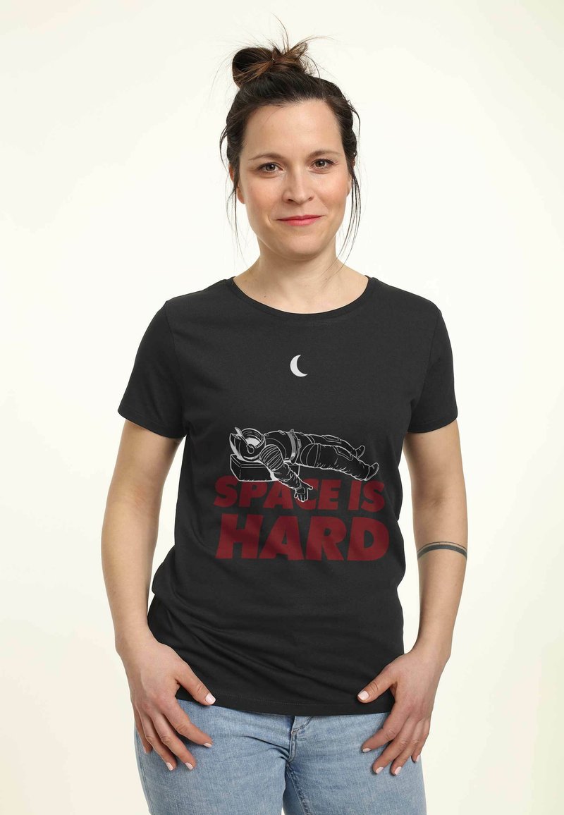 Henry Tiger SPACE FORCE SPACE IS HARD - T-Shirt print - black/schwarz ...