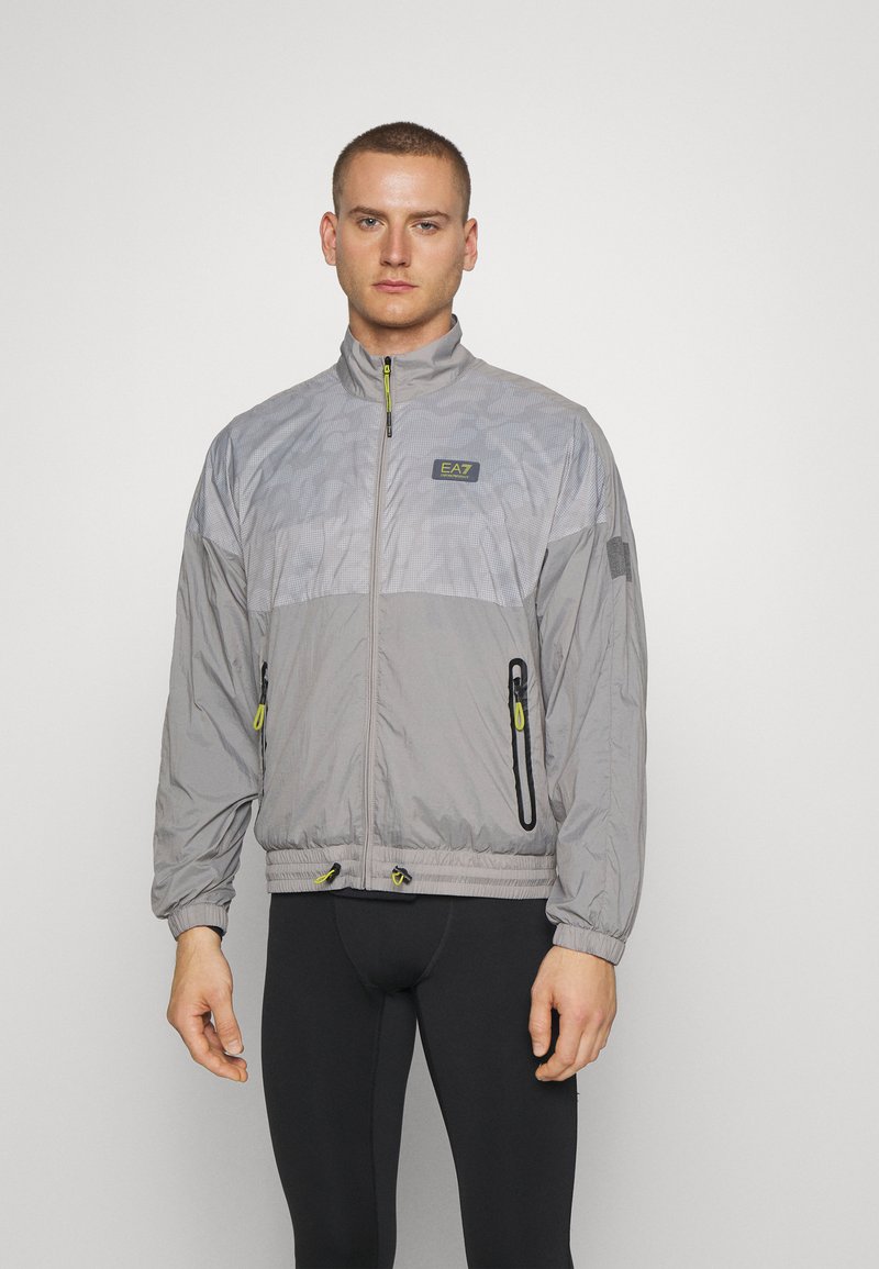 EA7 Emporio Armani RECYCLED - Training jacket - gray flanel/dark grey ...