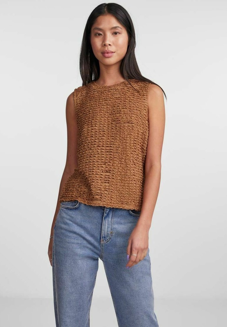 Pieces LIMA - Top - thrush/brown - Zalando