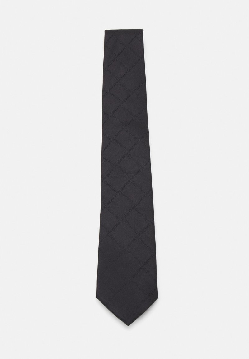 Calvin Klein MONOGRAM CHECK TIE - Tie - black - Zalando.ie