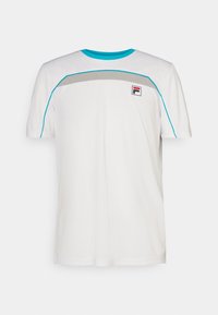 Fila ASHER - Sports T-shirt - white/silver scone/white - Zalando.ie