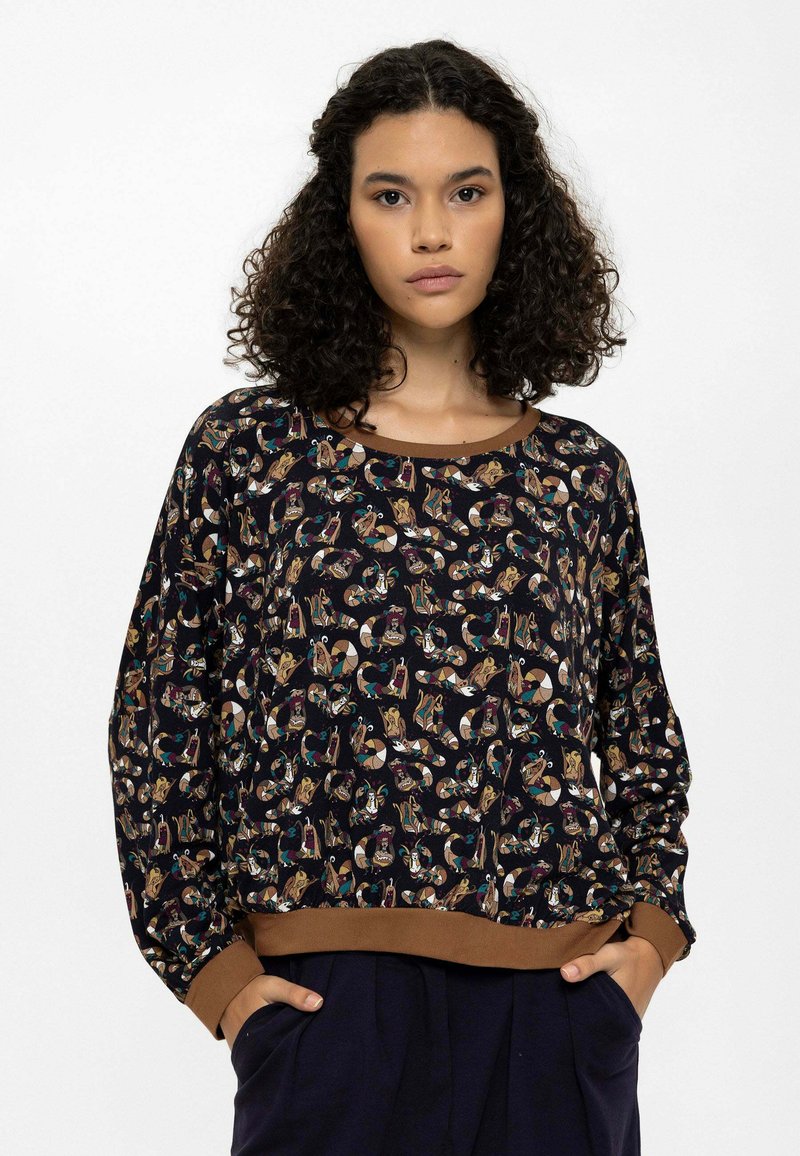 anou anou ALLOVER PRINT - Camiseta de manga larga - navy/azul - Zalando.es