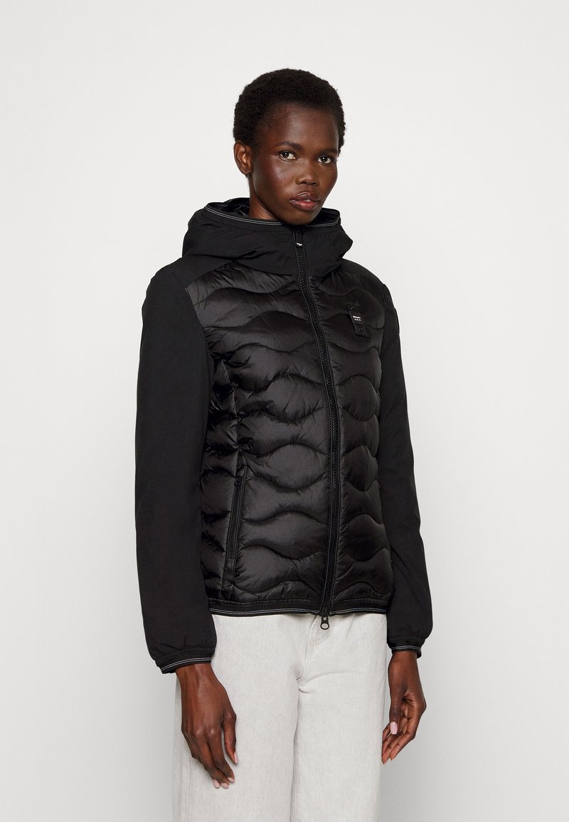 Blauer BASIC HOODIE JACKET ROLL STITCHING MIXED WAVE - Doudoune - black ...