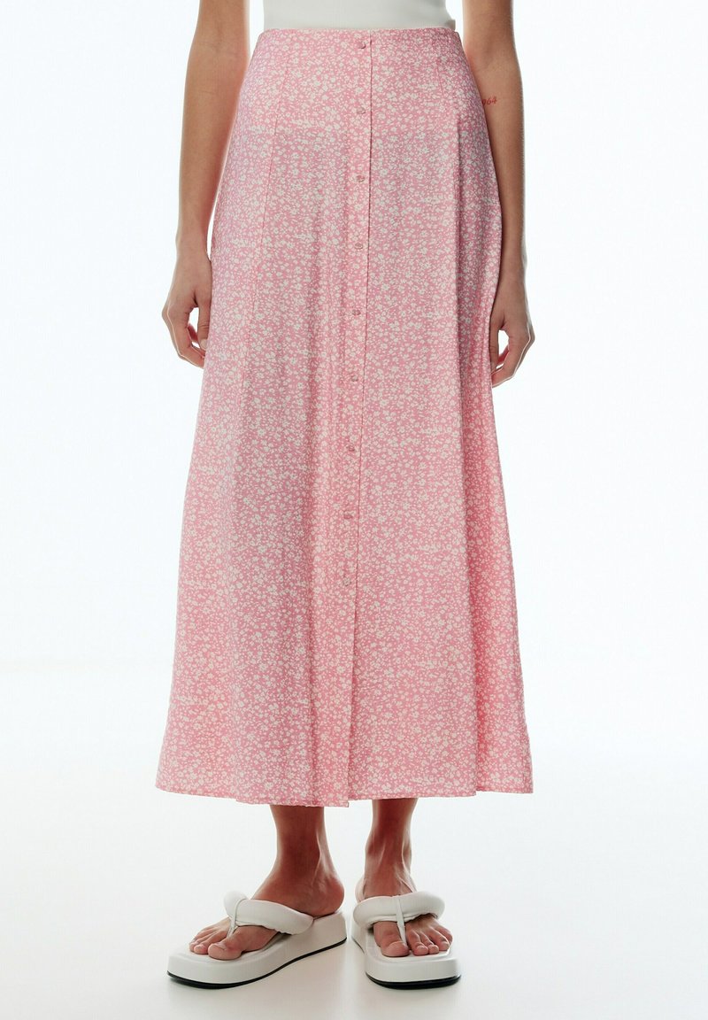 EDITED FADILA - A-lijn rok - rosa weiß/donkerroze - Zalando.be