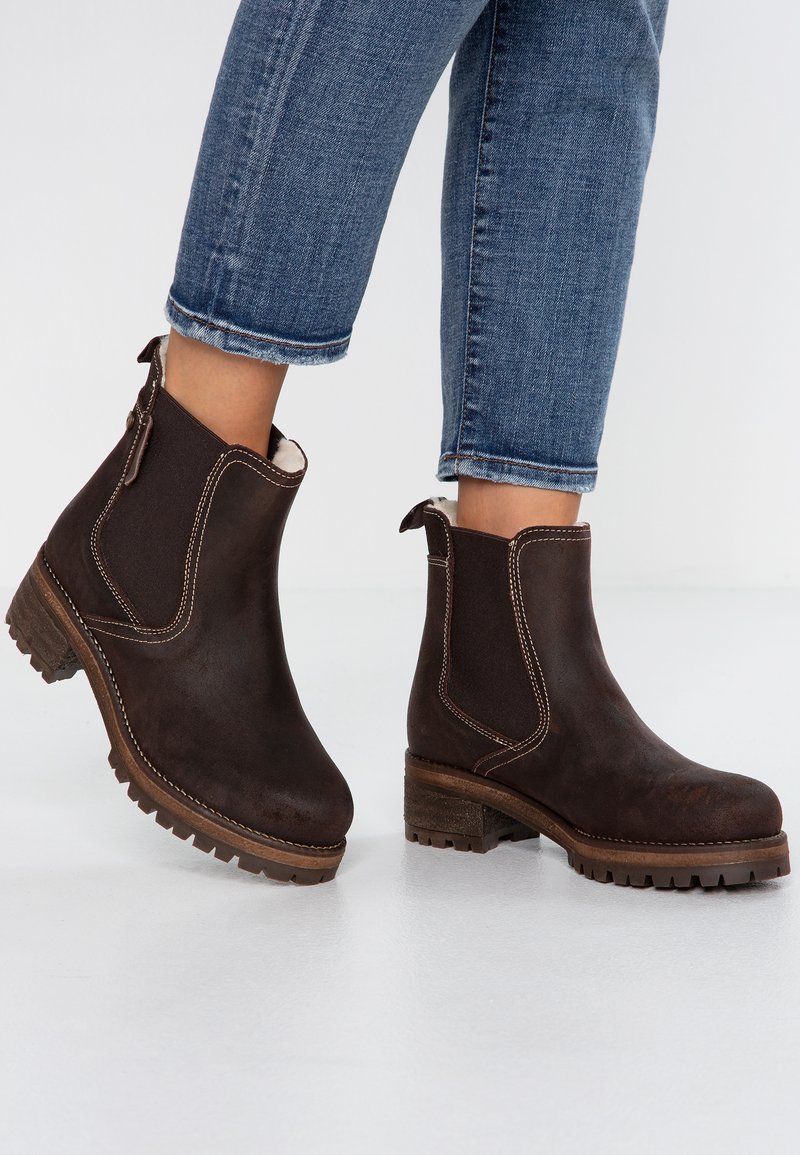 Shepherd LOTTA - Kotníkové boty - moro/tmavě hnědá - Zalando.cz