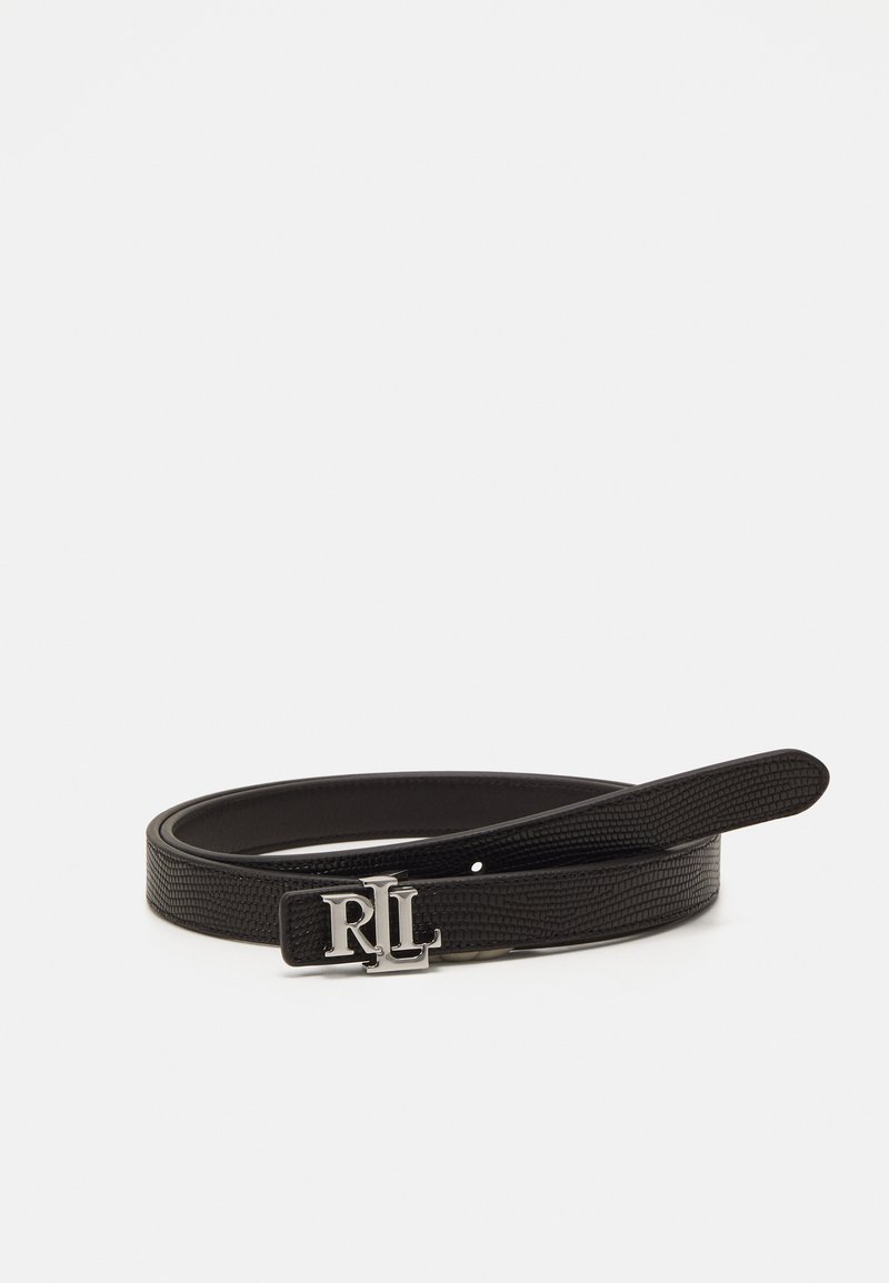 Lauren Ralph Lauren BELT SKINNY - Belt - black - Zalando