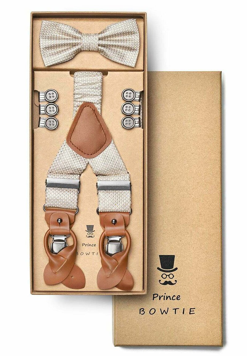 Prince Bow Tie PRINCE BOWTIE HOSENTR GER SET - Fliege - beige - Zalando.de