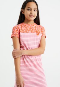 WE Fashion MET DESSIN - Jerseykleid - pink - Zalando.at