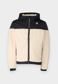 K-Way Fleece jacket - ecru/black pure/black - Zalando.co.uk