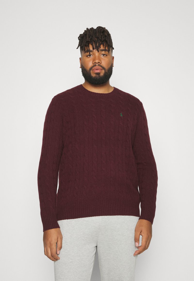 Polo Ralph Lauren Big & Tall CABLE KNIT WOOL CASHMERE JUMPER - Pullover ...