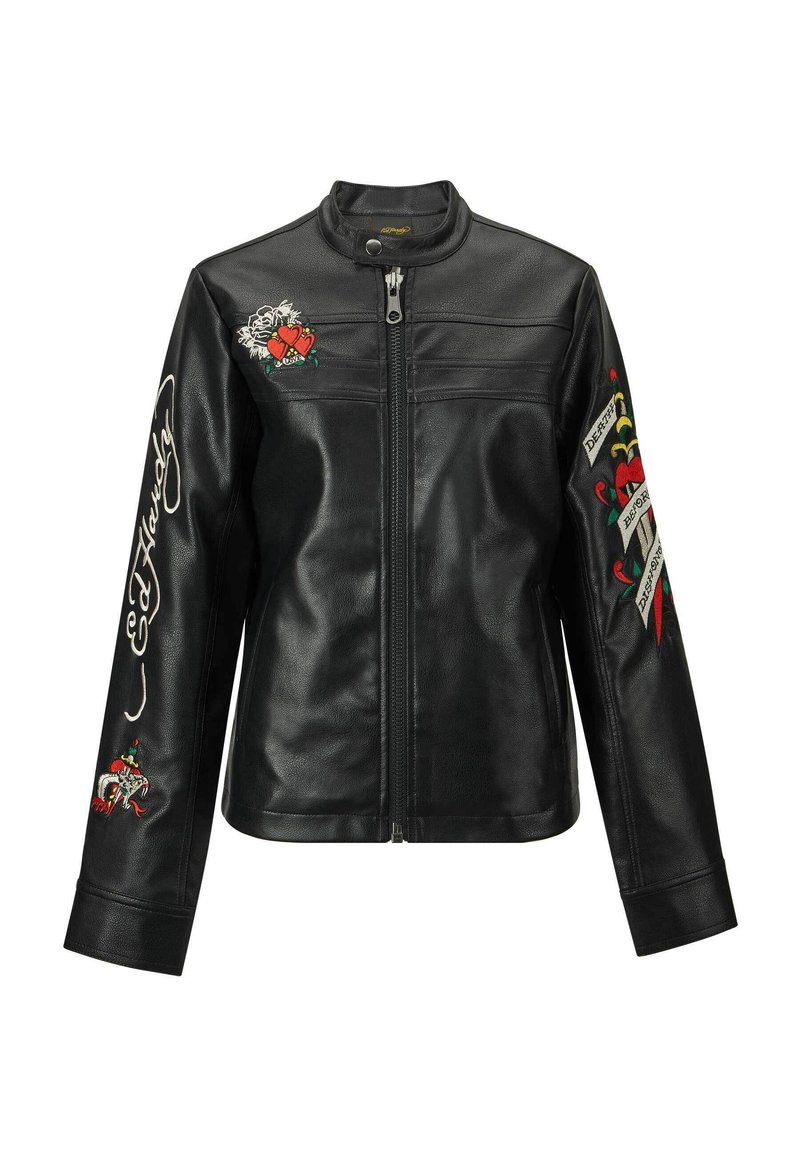 Ed Hardy Leather jacket - black - Zalando.de