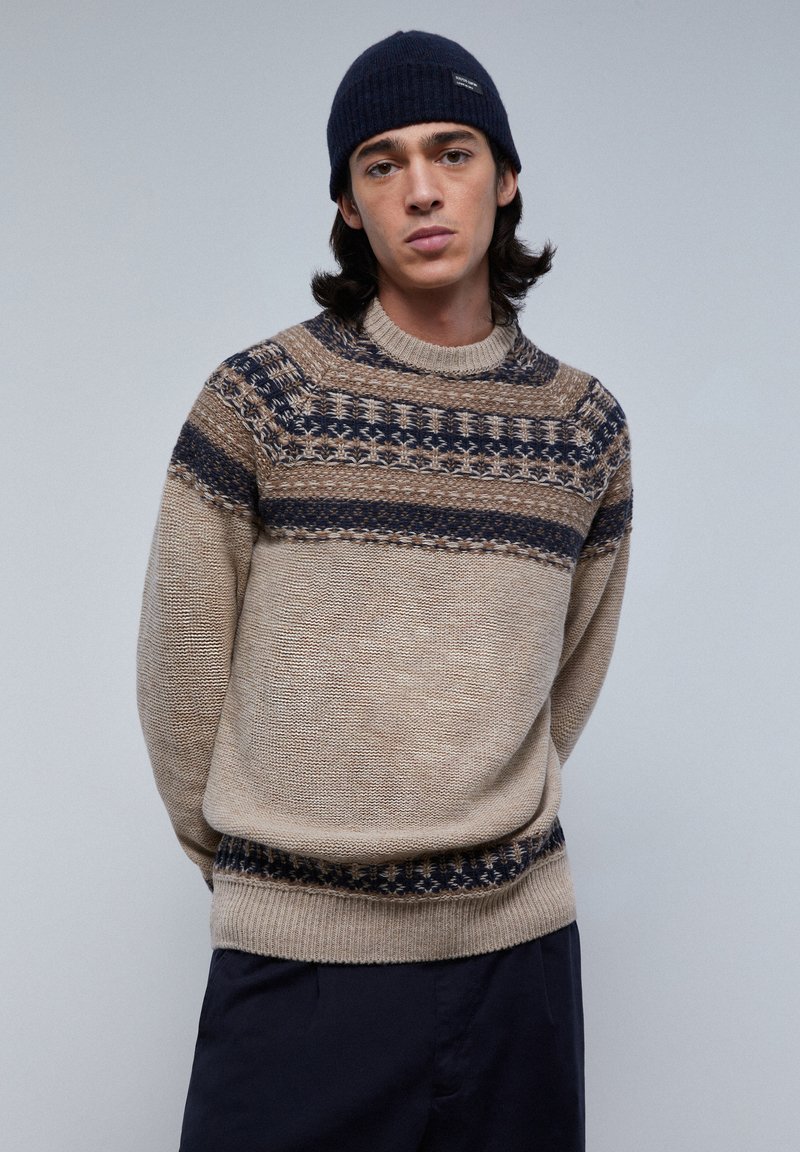 Scalpers REVERSED OSTON TRICOT - Pullover - taupe - ZALANDO.FR