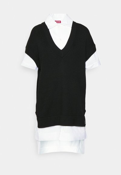 STAUD BRIDGET DRESS - Strickkleid - black/white/schwarz - Zalando.at