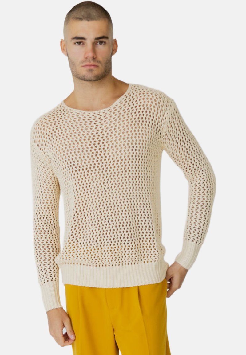 Justin Cassin KASPER TRANSPARENTER - Jumper - creme/white - Zalando.de