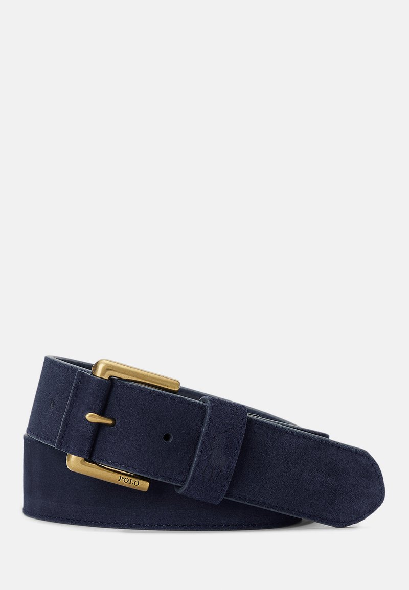 Polo Ralph Lauren SIGNATURE PONY SUEDE BELT - Belte - navy/mørkeblå ...