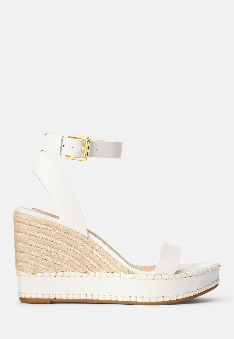 Lauren Ralph Lauren HILARIE WEDGE - Espadrilles - snow white/white ...