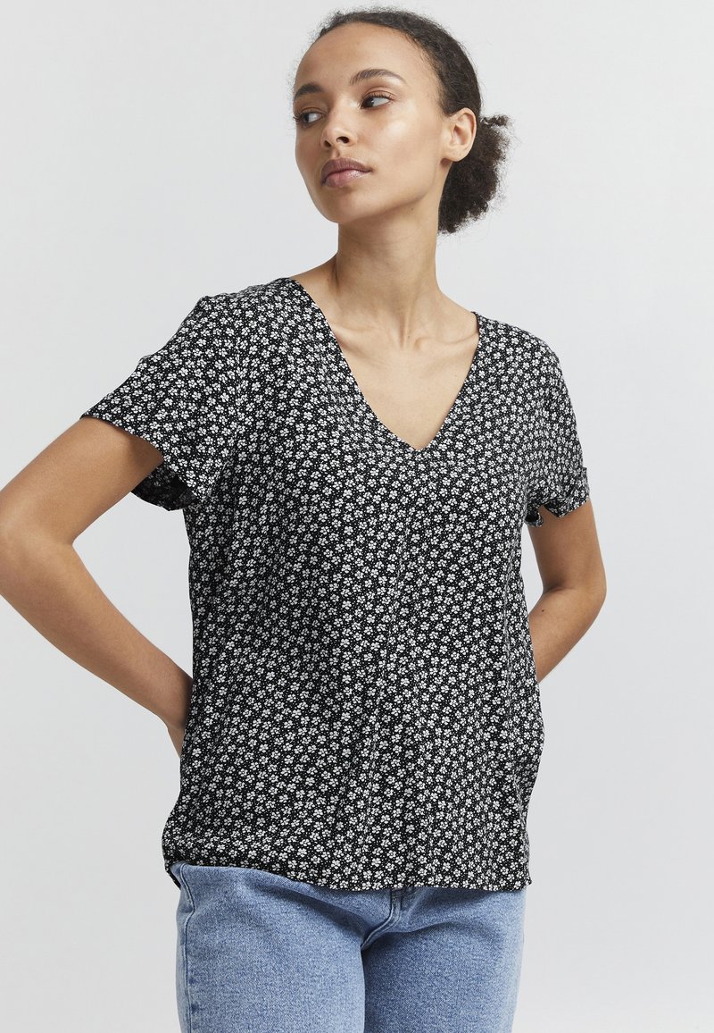 ICHI IHVERA - Blouse - total eclipse/black - Zalando.ie