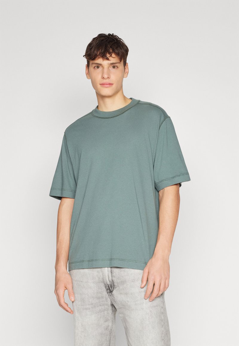 Abercrombie & Fitch VINTAGE BLANK SOLID - Basic T-shirt - balsam green ...