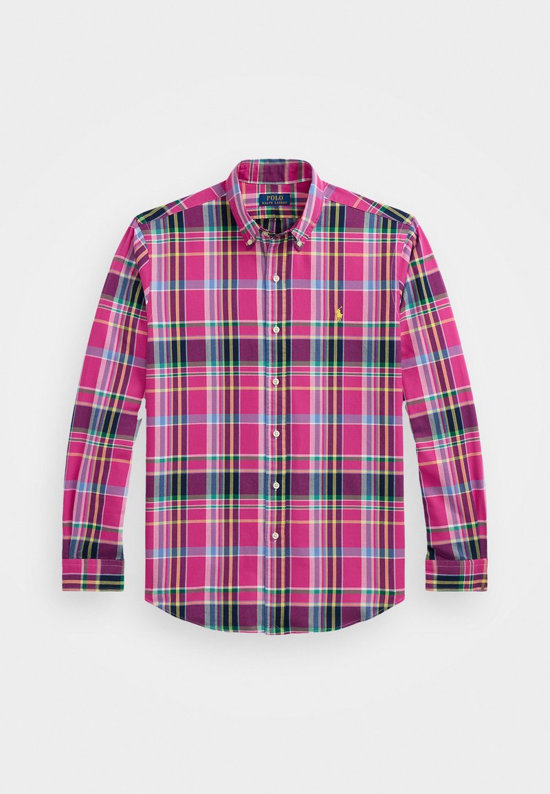 Polo Ralph Lauren CUSTOM FIT PLAID OXFORD SHIRT - Cămașă - pink/navy ...