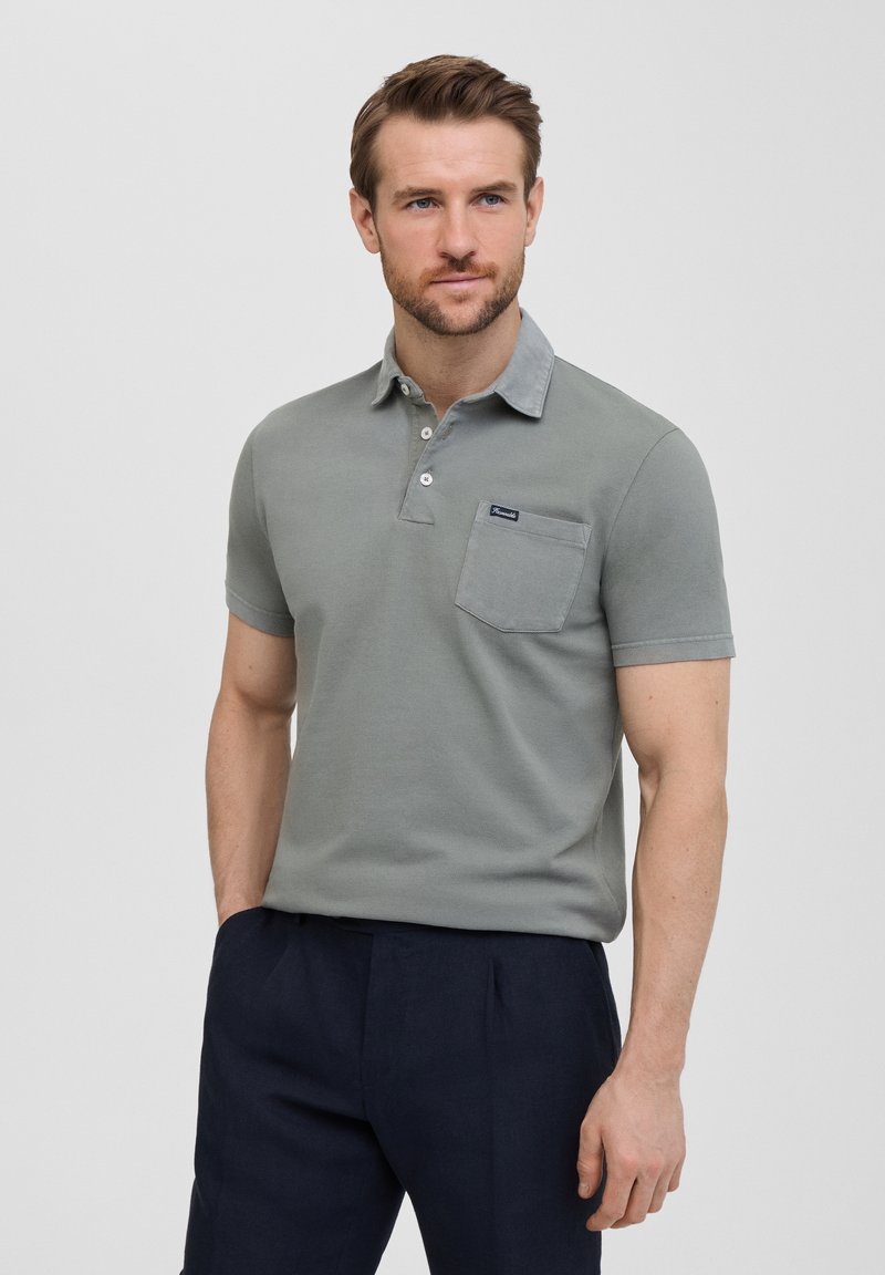 Façonnable Polo shirt - grey olive green/green - Zalando